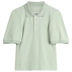 MAISON MARGIELA Cotton Polo Top With Embroidered Branding