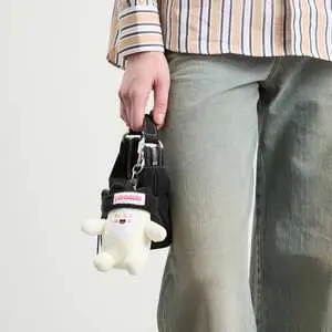 CHARLES JEFFREY Gromlin Plush Keyring - Ecru/black