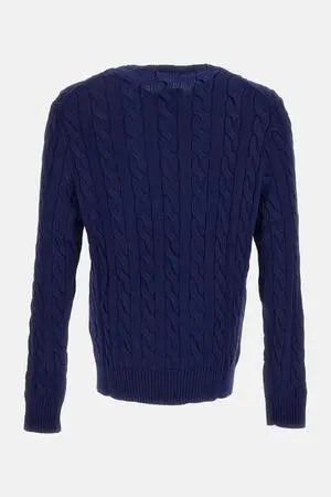 Polo Ralph Lauren Cable-knit Cotton Crewneck Sweater - Blue