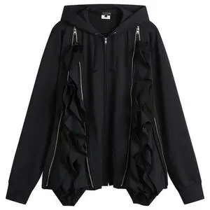 Comme Des Garçons Ruffle Hoodie - Black