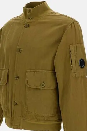 C.P. COMPANY Giacca In Misto Lino - Verde