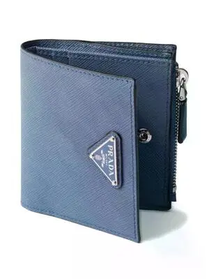 Prada Small Saffiano Leather Wallet - Blue