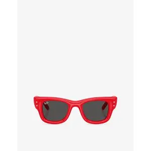 Ray-ban Wayfarer Puffer Square-frame Sunglasses - Red