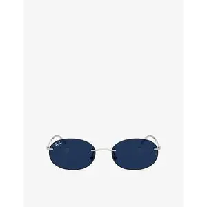 Ray-ban Rb3767 Oval-frame Sunglasses - Silver
