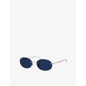 Ray-ban Rb3767 Oval-frame Sunglasses - Silver