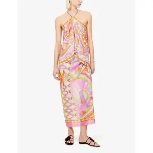 Emilio Pucci Long Pareo Collane-print Cotton Sarong