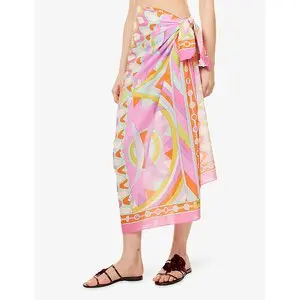 Emilio Pucci Long Pareo Collane-print Cotton Sarong