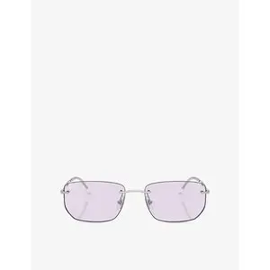 Ray-ban Irregular-frame Metal Sunglasses - Silver