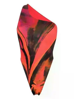 LOUISA BALLOU One-shoulder One-piece Swimsuit - Red