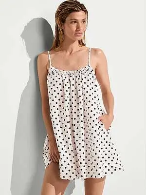 Victoria's Secret Poplin Trapeze Mini Dress - Print
