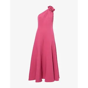 Roland Mouret 3d-flower Strapless Woven Gown