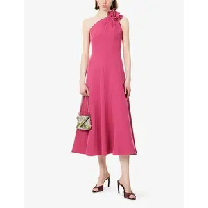 Roland Mouret 3d-flower Strapless Woven Gown