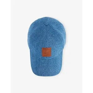 Loewe Logo-patch Cotton Cap - Denim