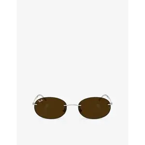 Ray-ban Oval Metal Sunglasses - Silver