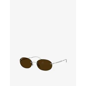 Ray-ban Oval Metal Sunglasses - Silver