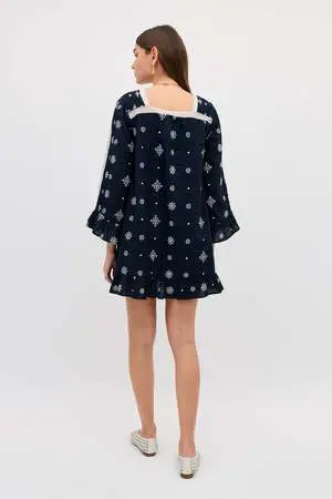 Rixo Susana Embroidered Mini Dress
