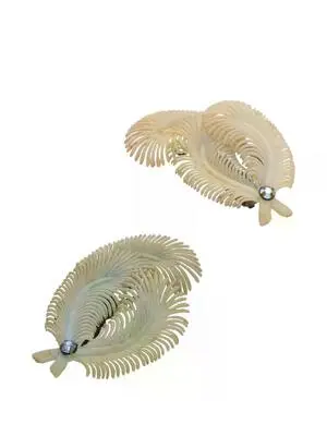 Vintage Feather-shape Clip-on Earrings