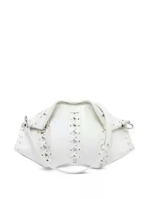 Alexander McQueen Manta Lace-up Clutch - White