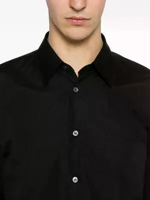 Comme Des Garçons Chest-pocket Longline Shirt - Black
