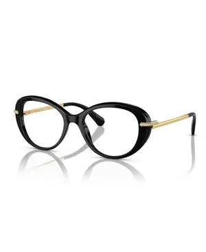 SWAROVSKI Oval Embellished Eyeglasses - Black