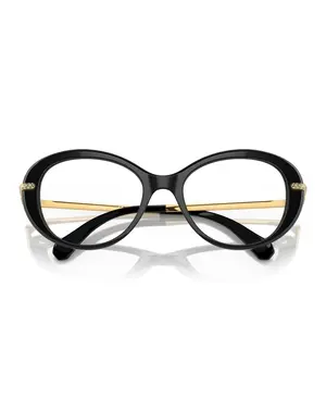 SWAROVSKI Oval Embellished Eyeglasses - Black