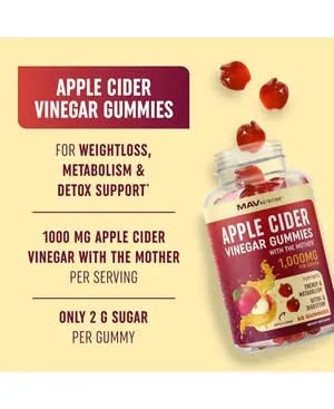 MAV NUTRITION Apple Cider Vinegar Gummies With Vitamin B6