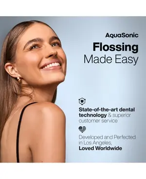 AQUASONIC Elite Rechargeable Water Flosser - Green