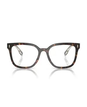 Tory Burch Square Frame Eyeglasses - Dark Tortoise