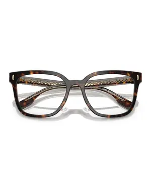 Tory Burch Square Frame Eyeglasses - Dark Tortoise