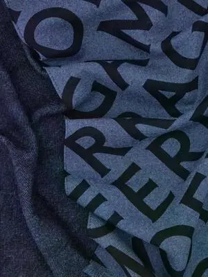FERRAGAMO Reversible Logo Scarf - Blue