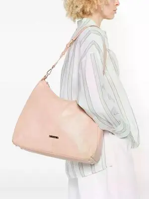 CROMIA Serena Grained Leather Shoulder Bag - Pink
