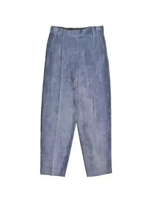 Brunello Cucinelli Pleated Corduroy Trousers - Blue
