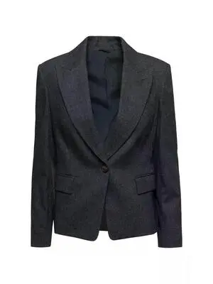 Brunello Cucinelli Tailored Single-breasted Blazer - Grey