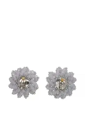 Vintage Floral-design Clip-on Earrings