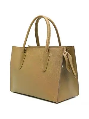 COCCINELLE Grained Leather Tote Bag - Green