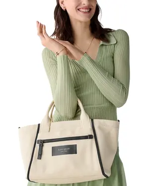Kate Spade New York Dash Large Canvas Tote Bag - Natural