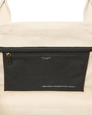 Kate Spade New York Dash Large Canvas Tote Bag - Natural