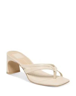 Dolce Vita Gessie Block Heel Sandals - Bone Leather