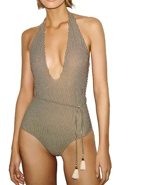 Lace Detail Striped Onesies