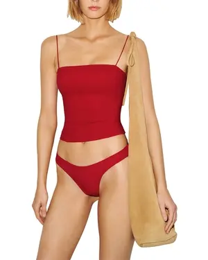 REFORMATION Elise Tankini Top - Lipstick