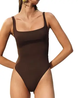 REFORMATION Bahia One-piece Swimsuit - Cafe