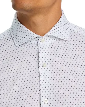 BOSS Hank Performance Spread Collar Slim Fit Button Down Shirt - Open Blue