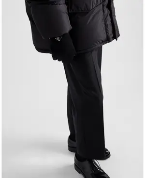 Prada Virgin Wool And Nappa Leather Gloves