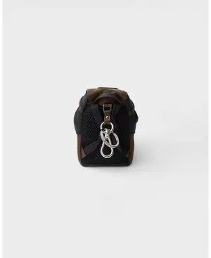 Prada Mini Icon Re-nylon Keyring Charm - Black