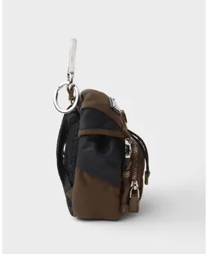 Prada Mini Icon Re-nylon Keyring Charm - Black