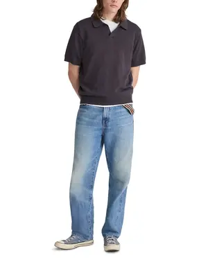 Madewell Cotton Slub Polo Shirt - Coal