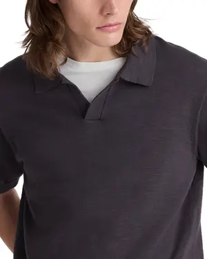 Madewell Cotton Slub Polo Shirt - Coal