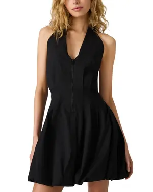 Steve Madden Dianna Halter Mini Dress - Black