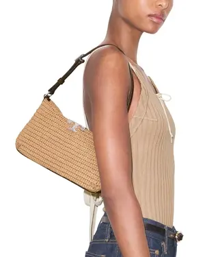 Tory Burch Eleanor Slim Raffia Shoulder Bag - Honeycomb