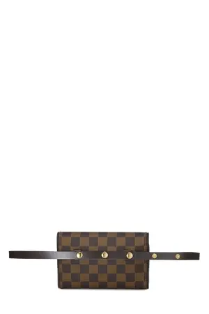 LOUIS VUITTON Damier Ebene Pochette Florentine - Brown